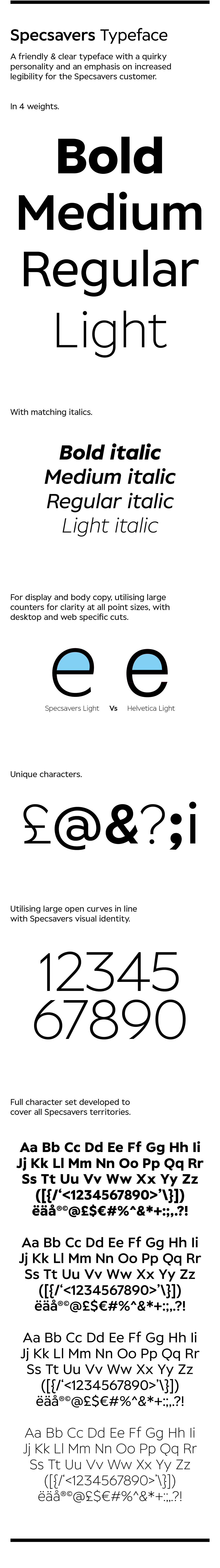 Specsavers Typeface Project - Craig Le Lerre