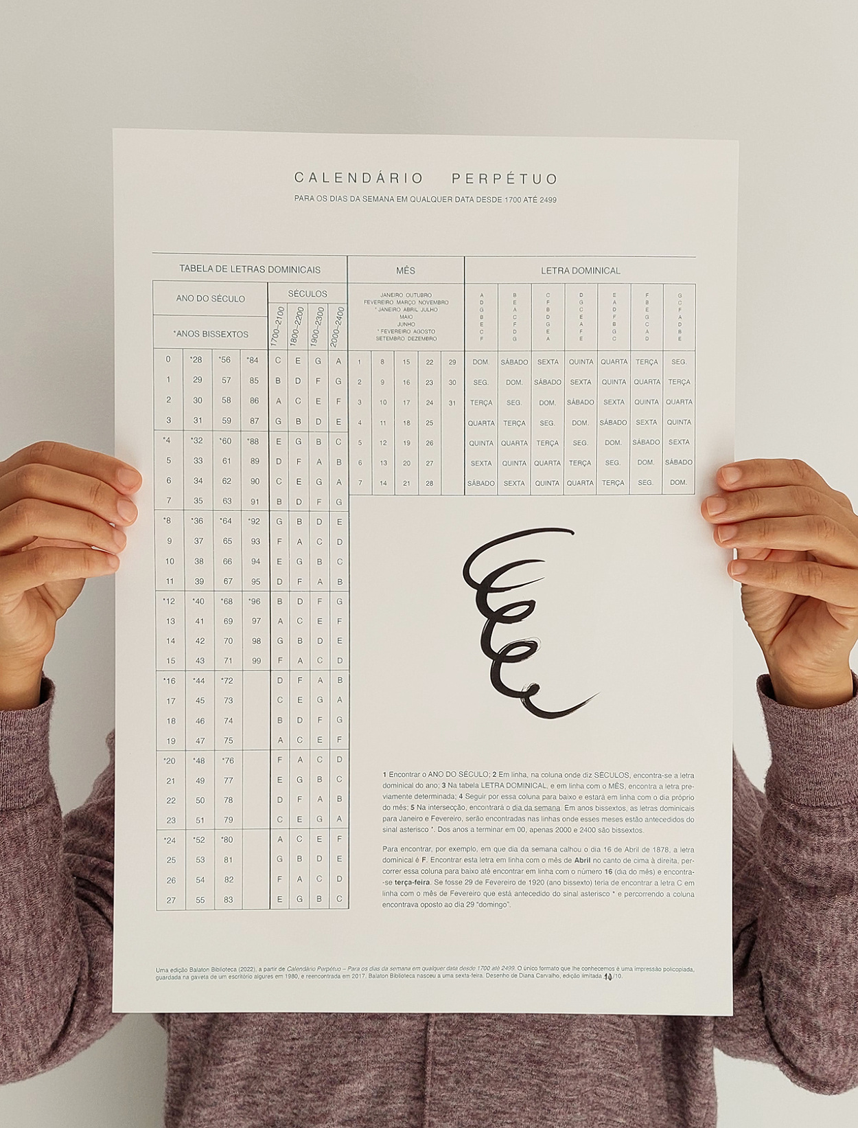 Calendário Perpétuo - Balaton Biblioteca