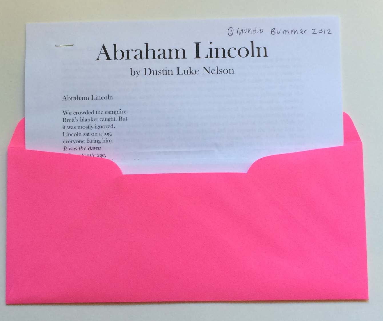 Dustin Luke Nelson - Abraham Lincoln - MONDO BUMMER