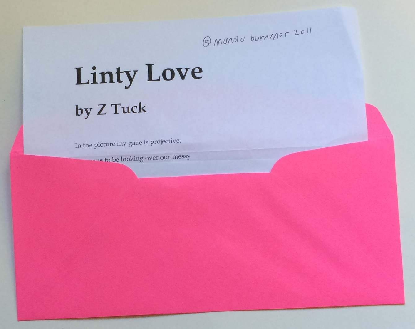 Zoe Tuck - Linty Love - MONDO BUMMER