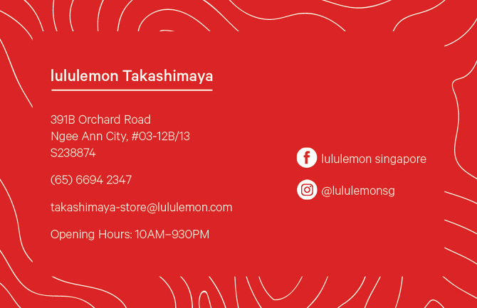 lululemon Takashimaya Name cards - Rebecca