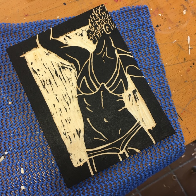 Woodcut with Still Life - Mobile Print Studio
