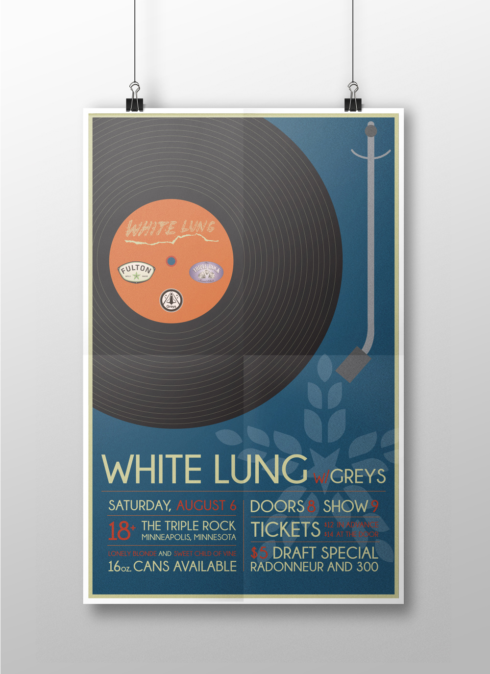 White Lung concert poster - breanna vasquez