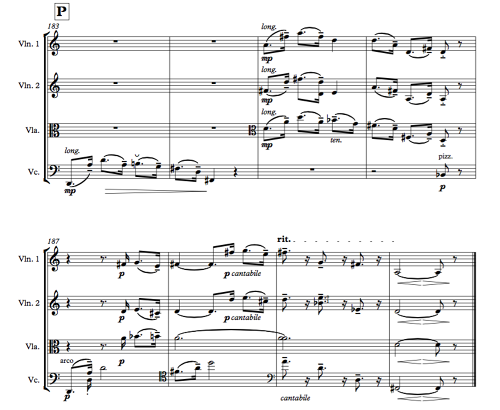 POEM: String quartet linguistic structure - Hyperspace Poetics