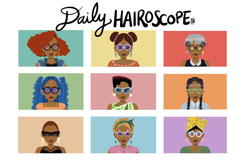Daily Hairoscope Series - AMW Illustration & Design