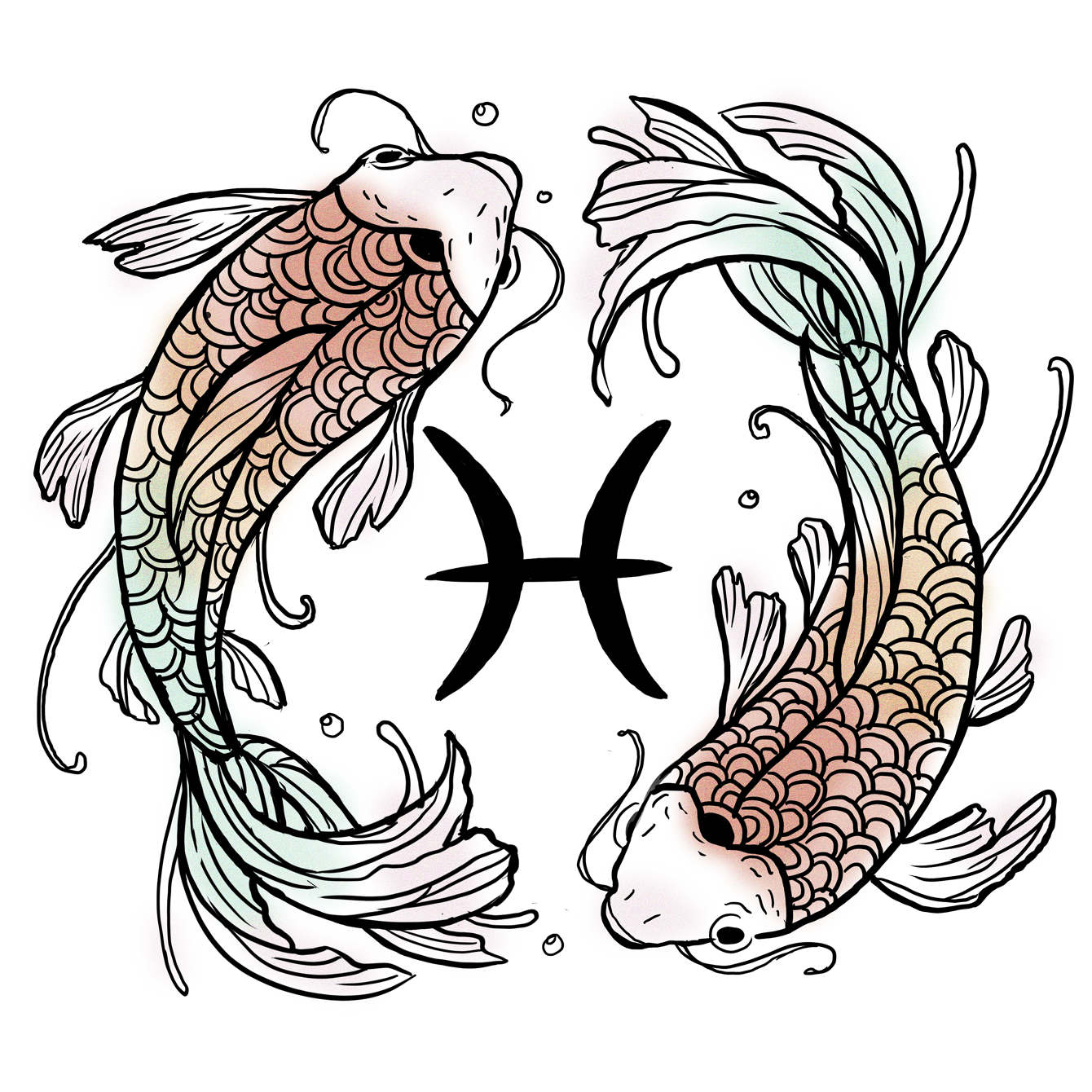 Fish outline tattoo - Bronctattooaus.com