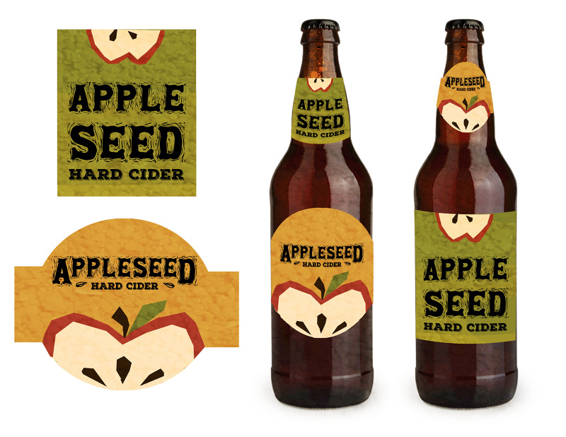 Package Design: Appleseed Hard Cider - AMW Illustration & Design