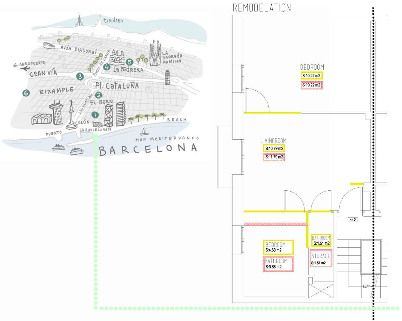 Renovation 30m2 apartment, Spain - Agnes Palacios