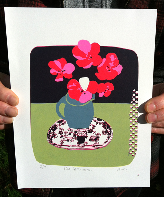 Red Geraniums - Jenny Seddon