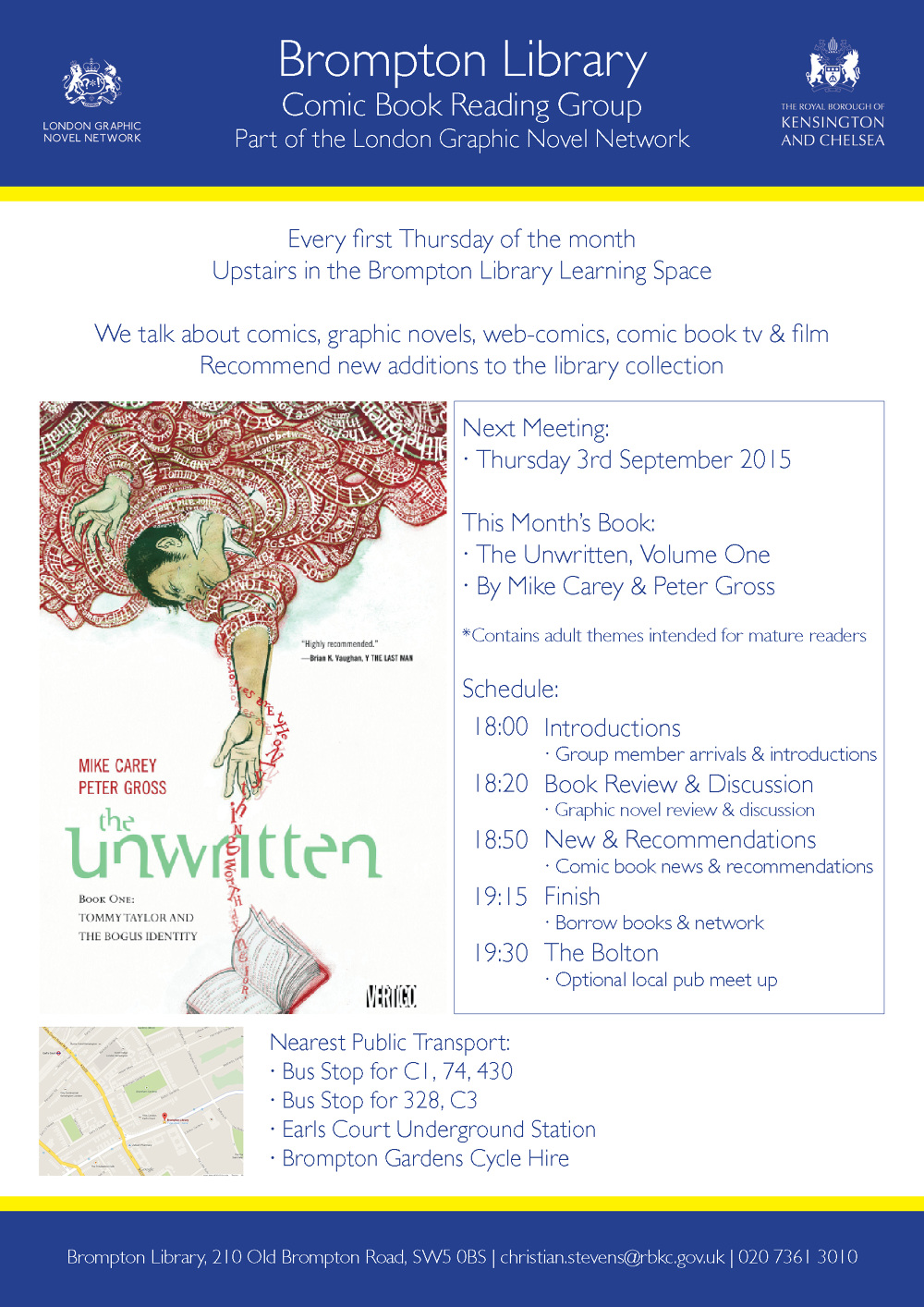 Brompton Library Graphic Novel Reading Group - Tari Eguruze