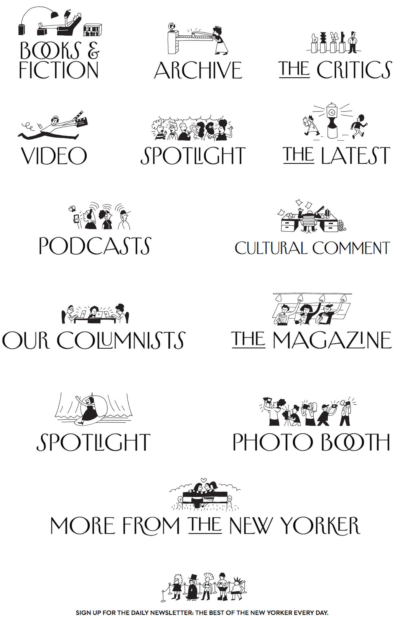 New Yorker web icons - Jordan Awan Illustration