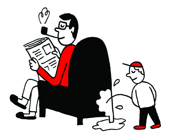 Man vs. Child book - Jordan Awan Illustration