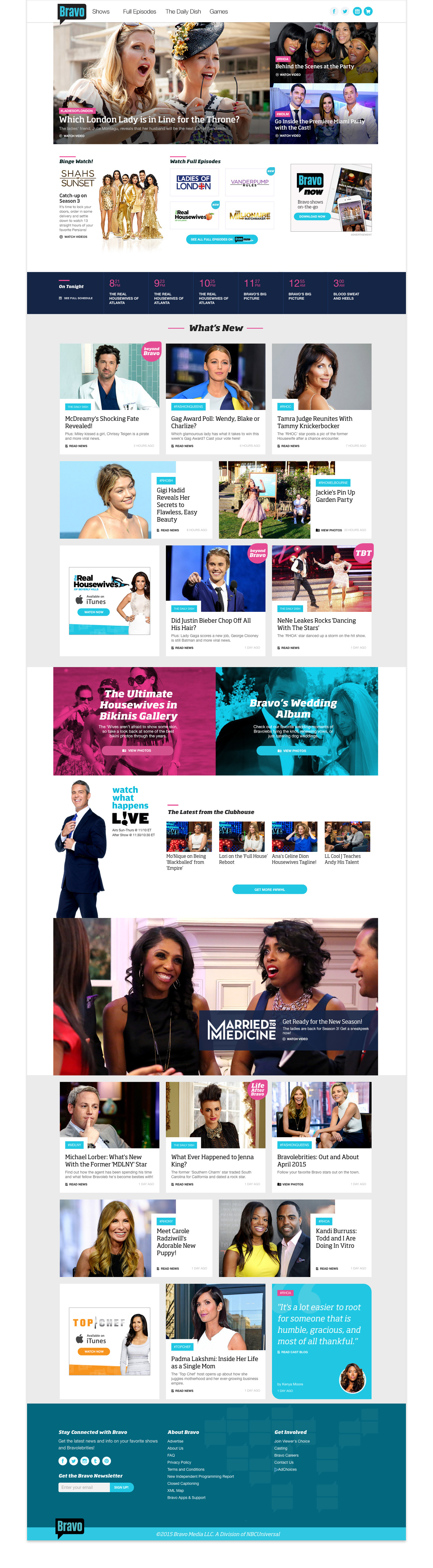 Bravo TV - Responsive Redesign - John Paquin // Art Direction ...