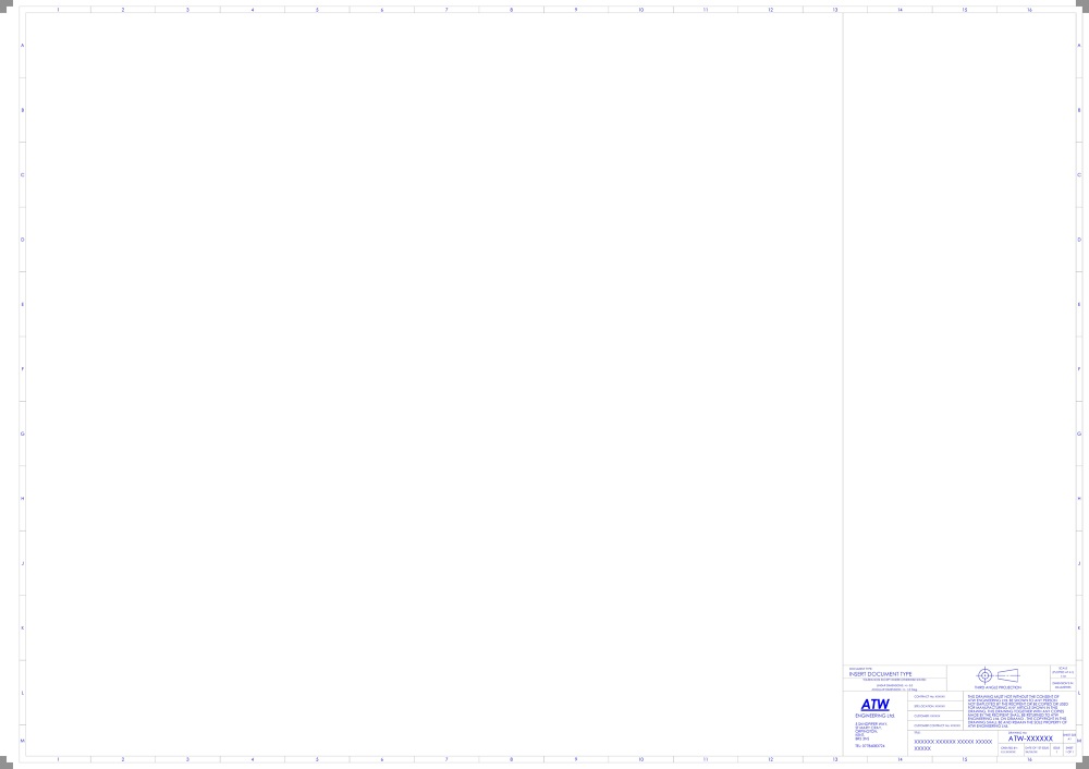 Create Manufacturing Drawing Template to BS8888:2013 - ATW