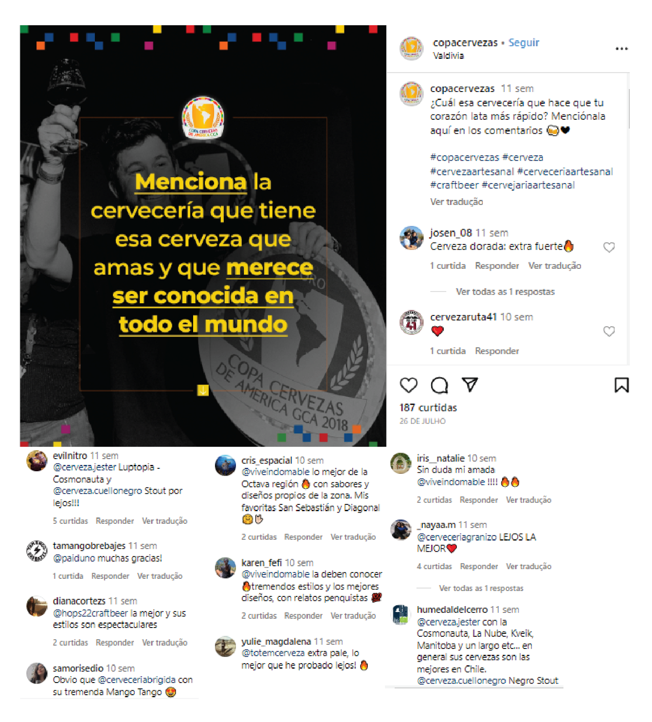 Produção de texto // Copa Cervezas de América - juliannarportfolio