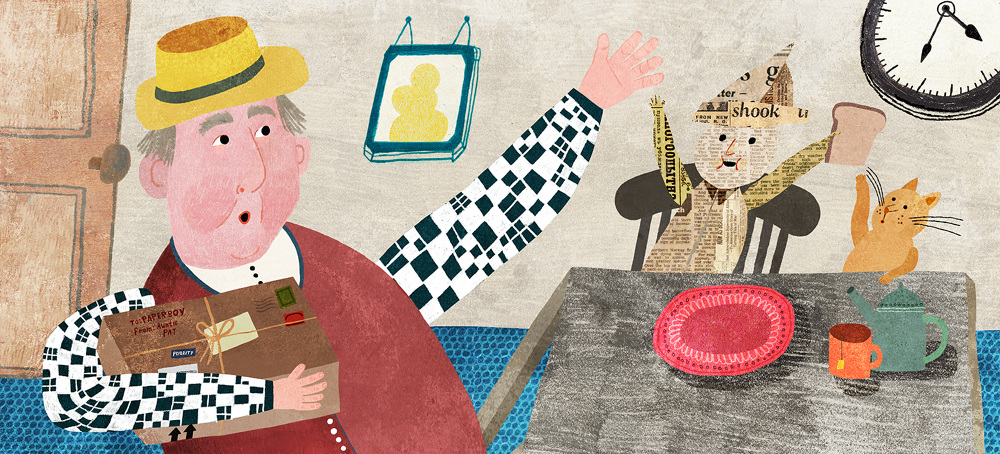 Paperboy gets a Parcel - barbaradelagarza