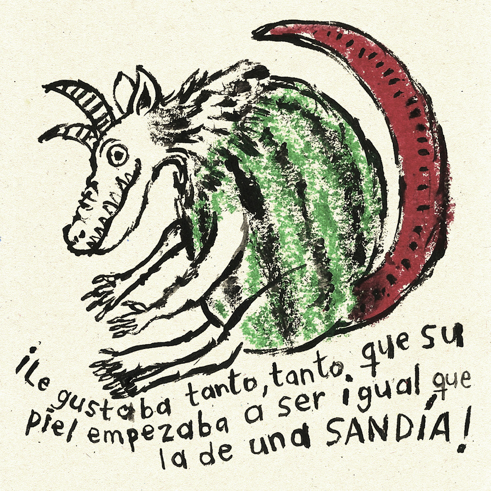 Dragones que comen sandía - barbaradelagarza