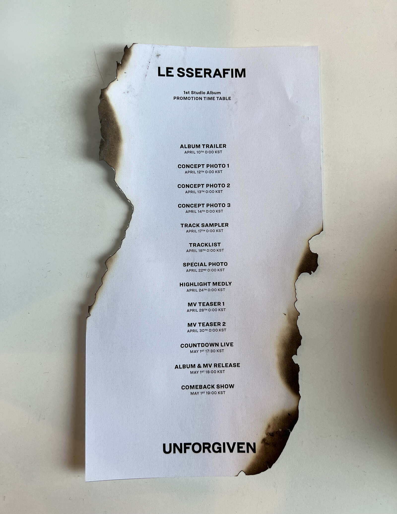 [ALBUM DESIGN] UNFORGIVEN by LE SSERAFIM - sparks edition