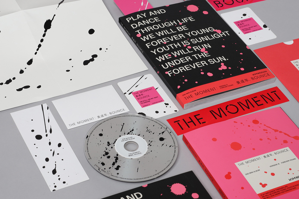 [ALBUM DESIGN] The moment : 美成年, Bounce.' by KIM WOOJIN - sparks edition