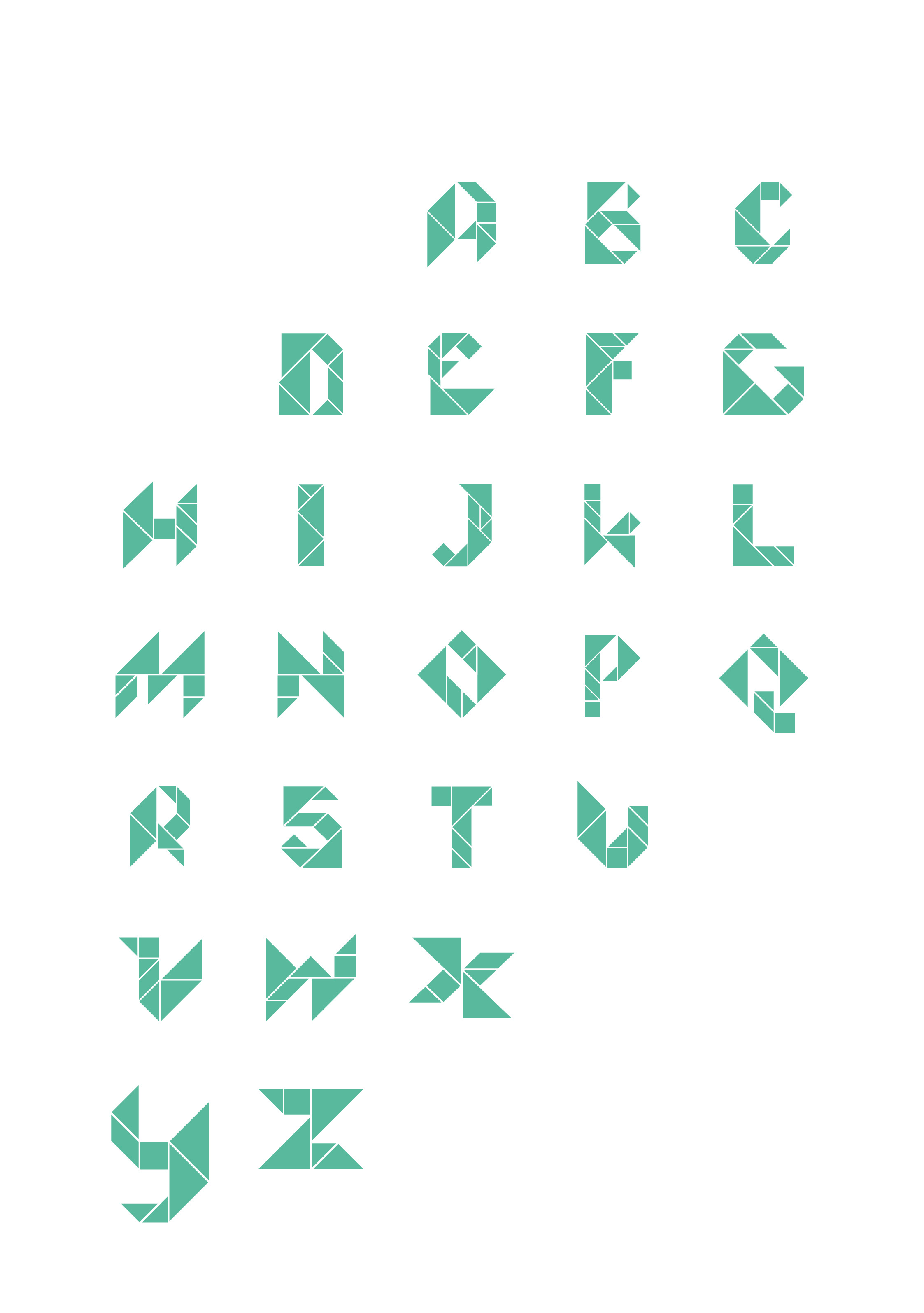 Geometric alphabet - Emily Blandford