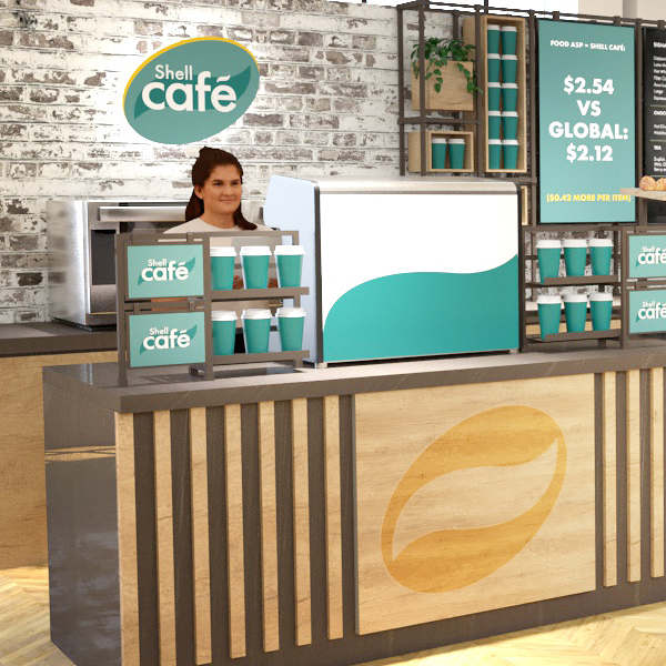 Shell Cafe - 3D Experiential - Henry Gray