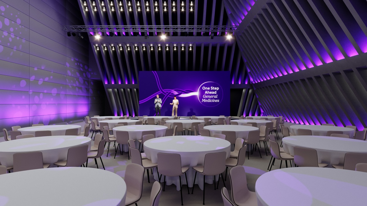 Sanofi Conference Stage (1) - 3D Visuals - Henry Gray