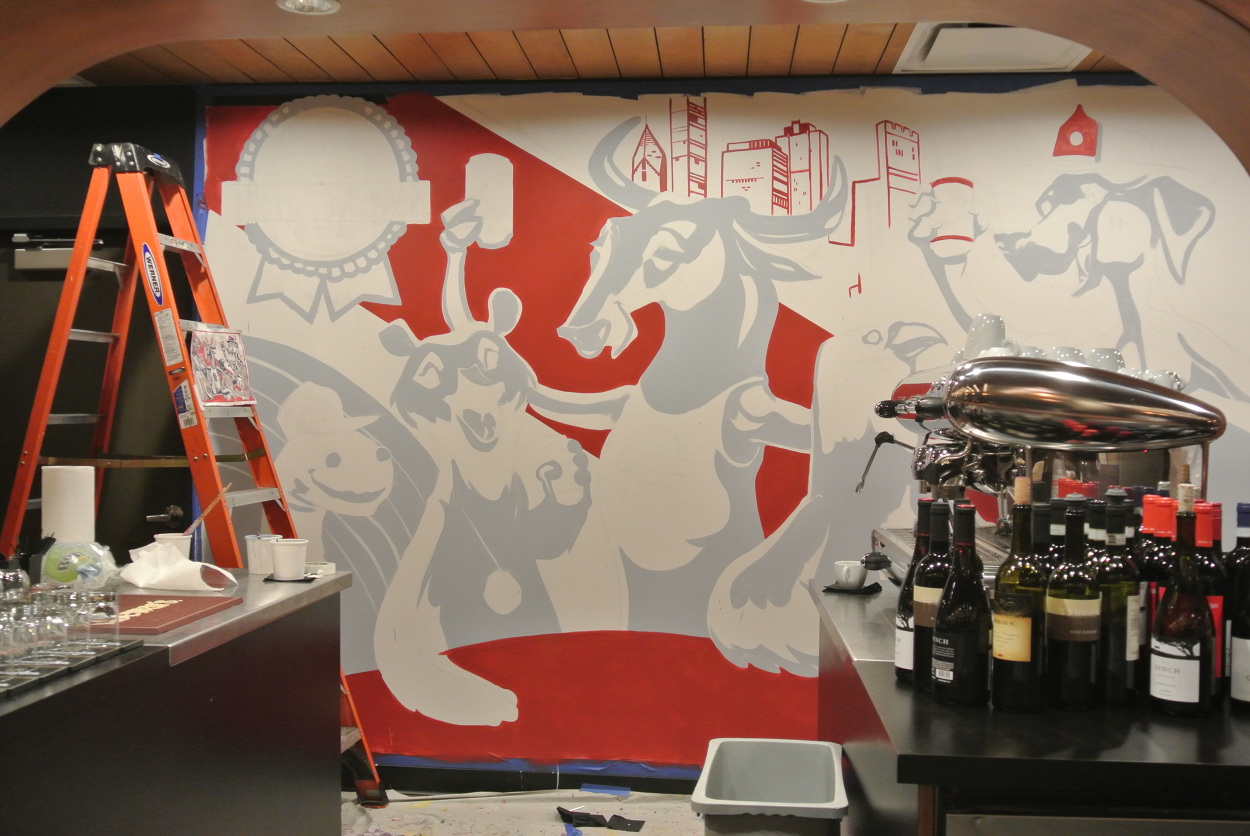 Pabst Blue Ribbon - Mural Robot