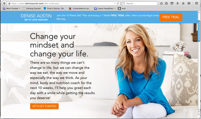 Denise Austin Website - Adair Seldon