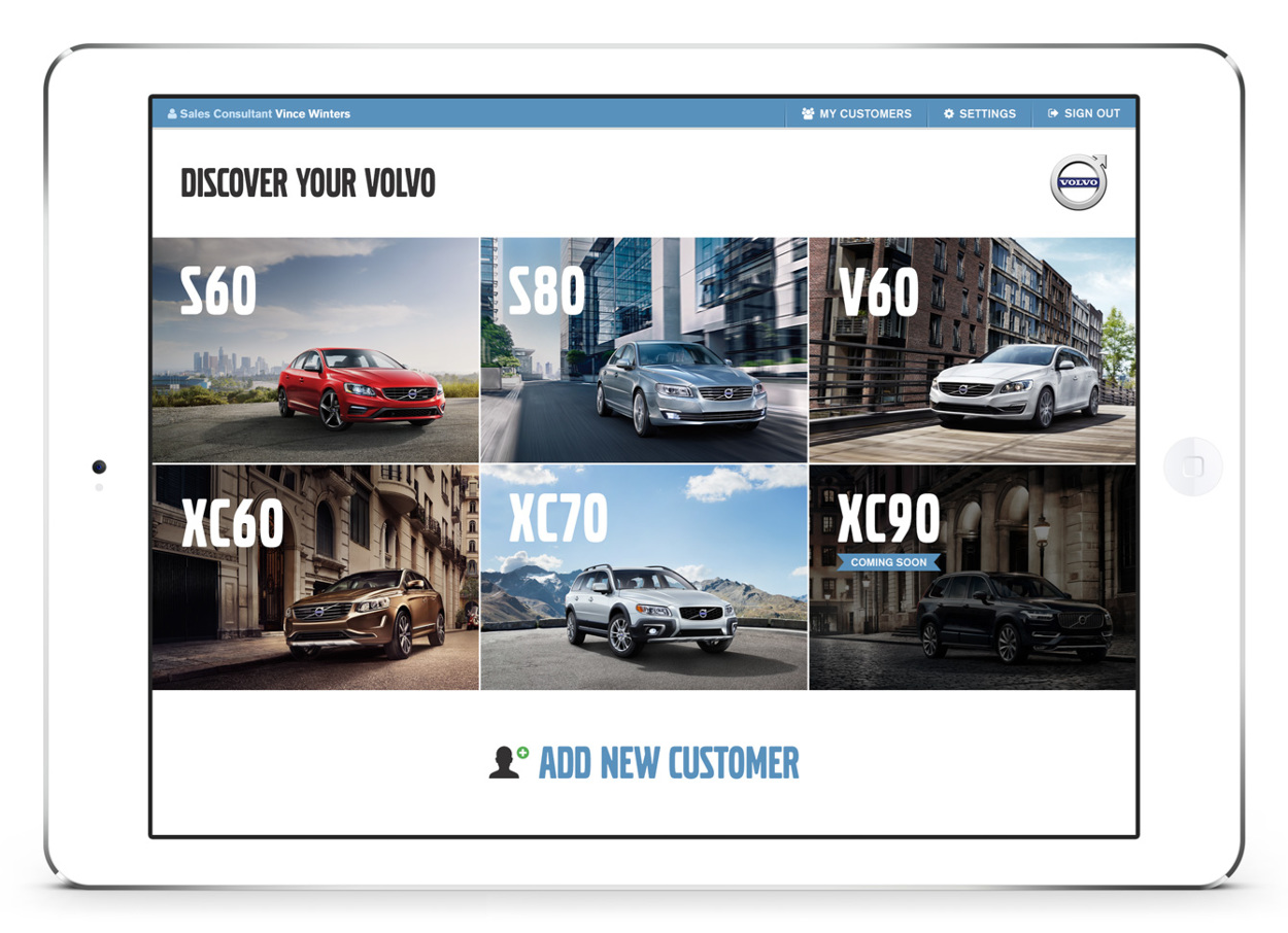 Discover Your Volvo | sales tool app - Robert Kiesow Design