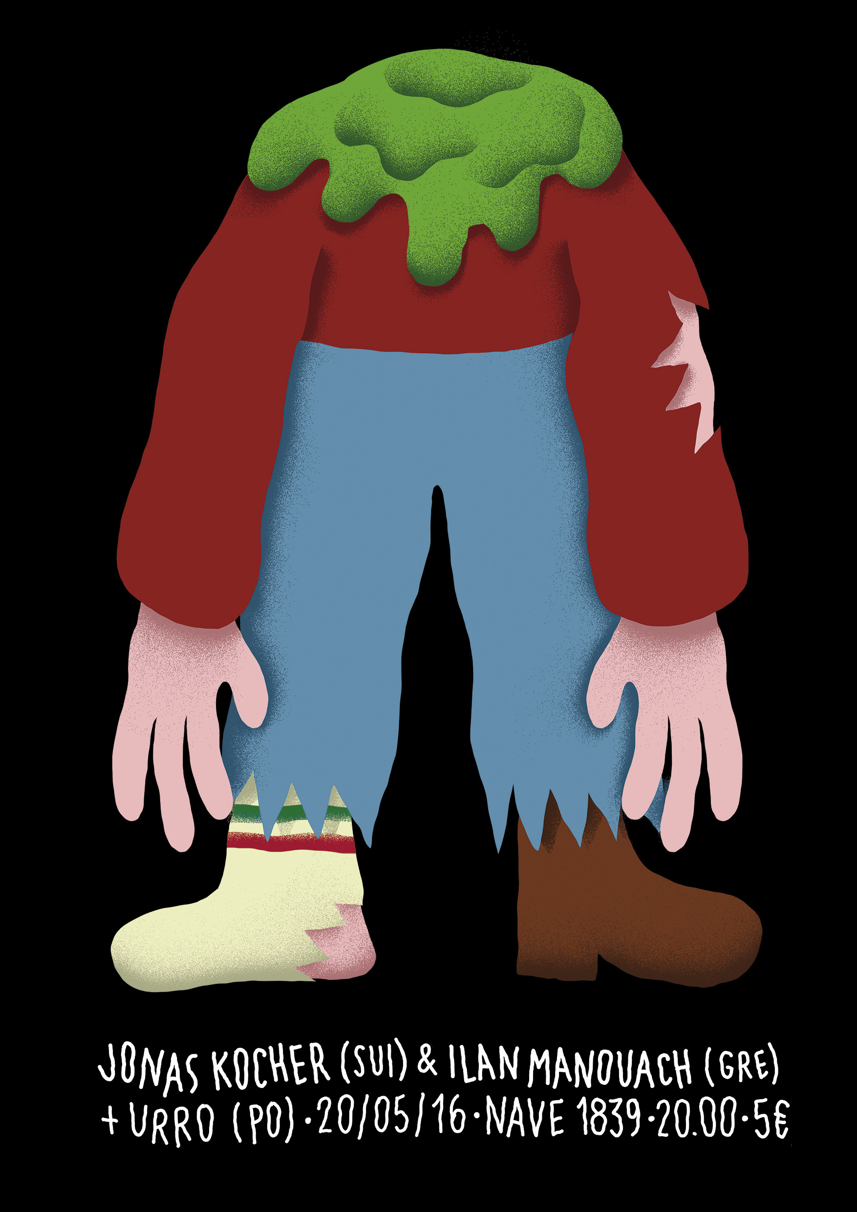 Jonas Kocher & Ilan Manouach + Urro poster - Berto Fojo