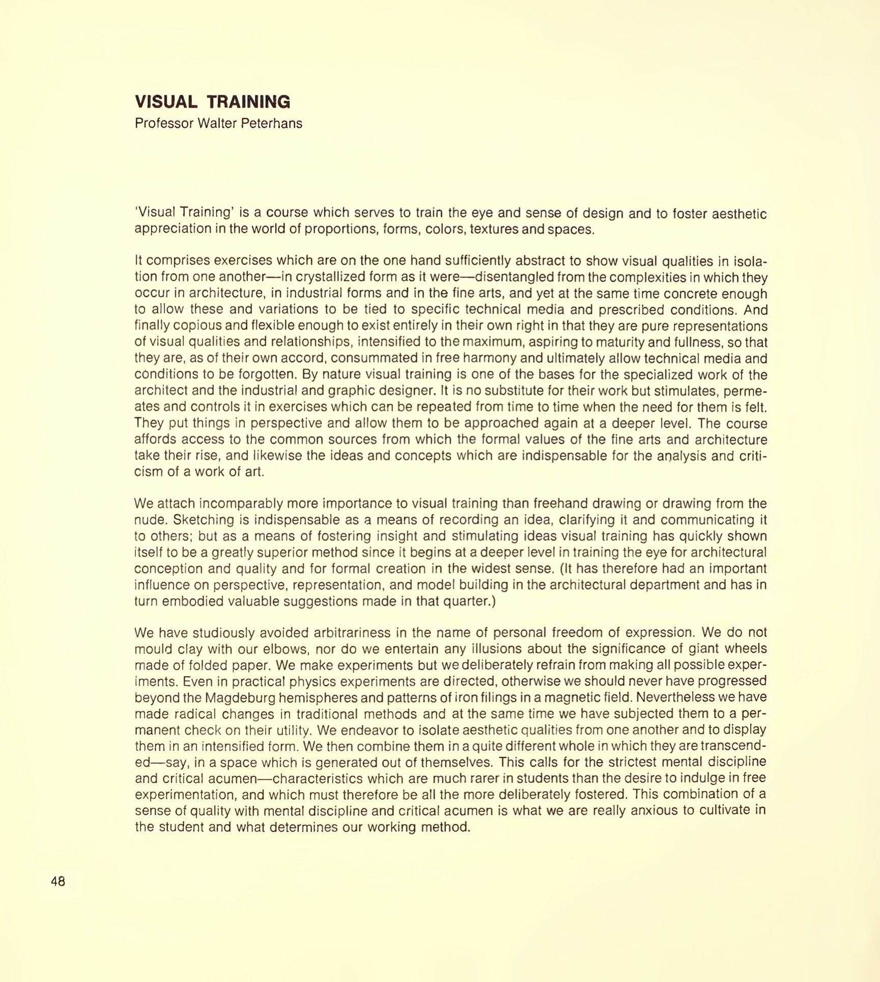 Visual Training I, II & III - John Baldwin