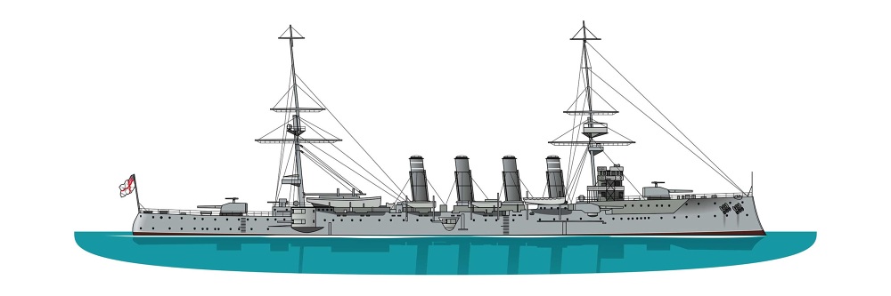 HMS Hampshire, SM U-75 - Iain Ashman design + illustration