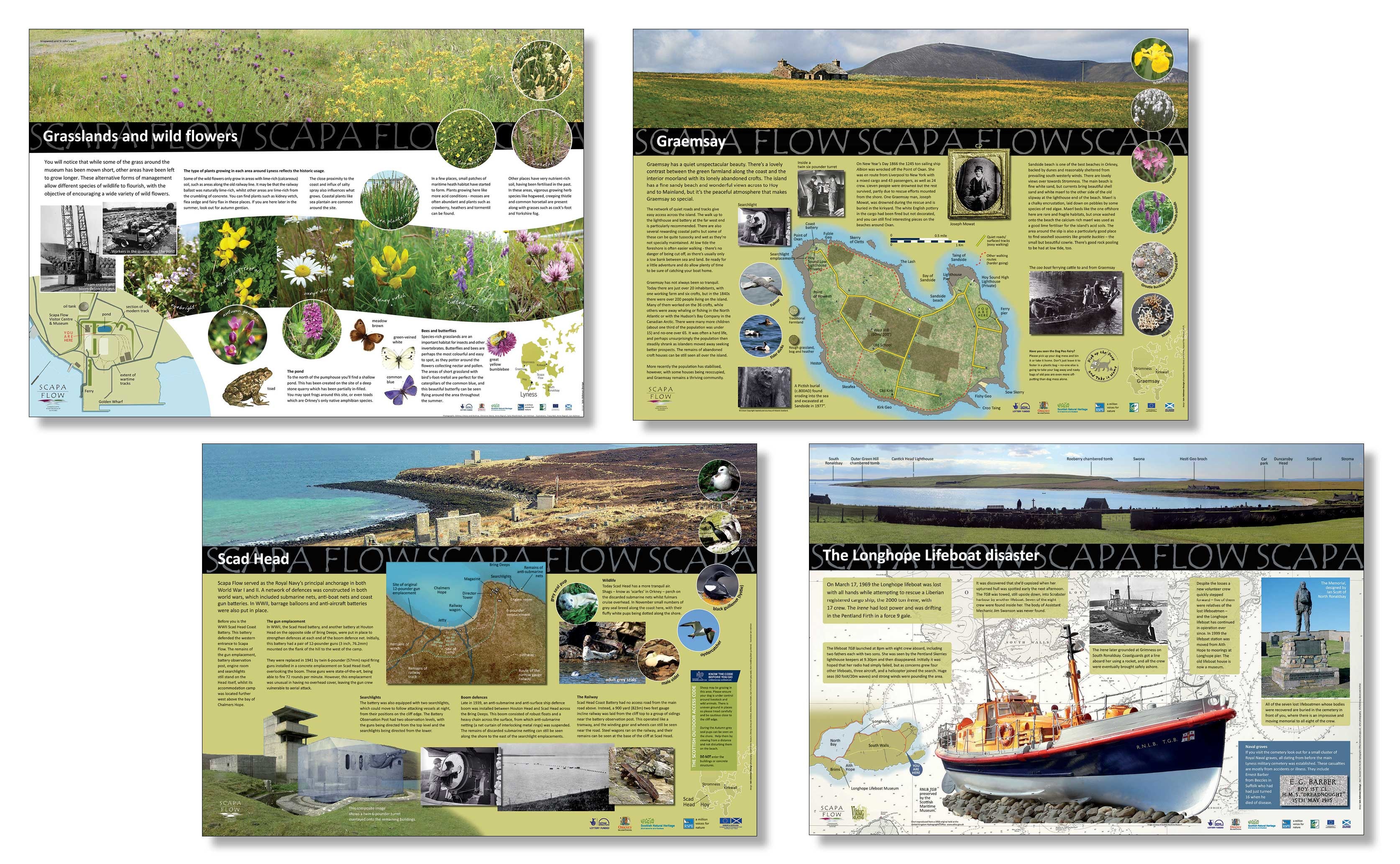interpretation panels - Iain Ashman design + illustration