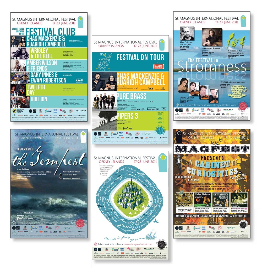 events posters - Iain Ashman design + illustration