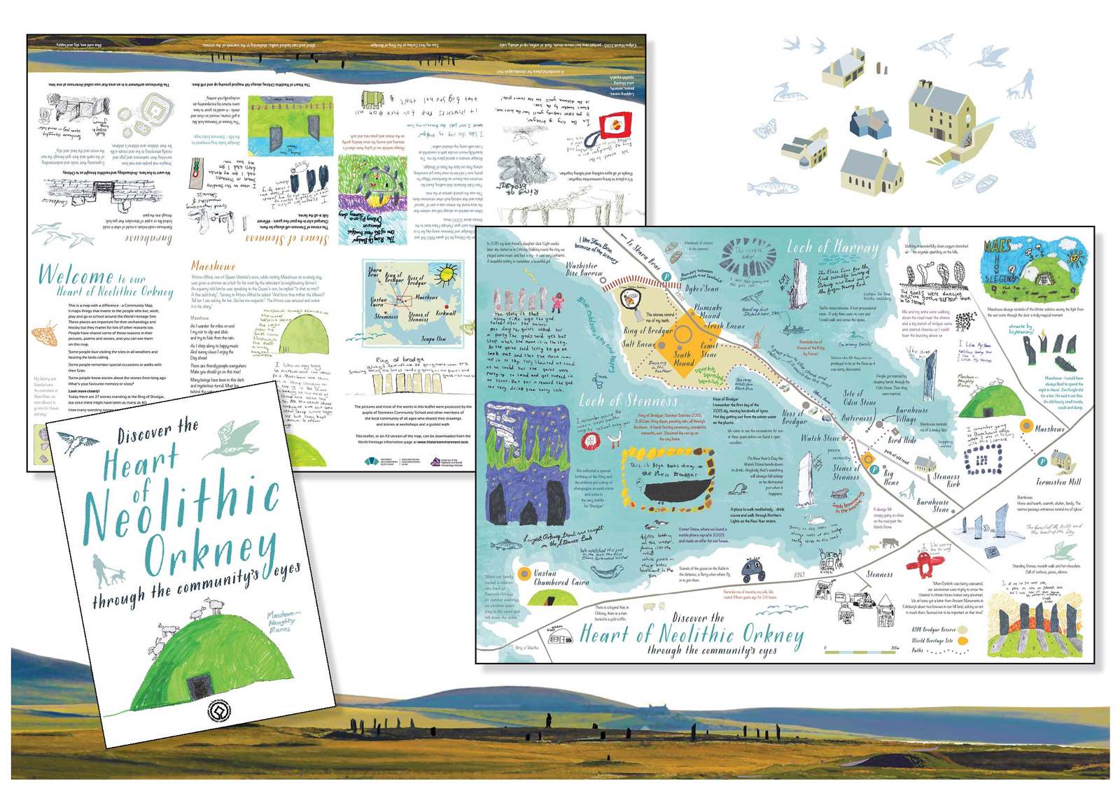 Historic Scotland community map - Iain Ashman design + illustration