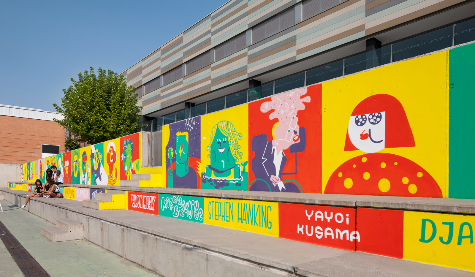 Portraits, school mural - Iván Bravo Studio | Illustration & Graphic Design