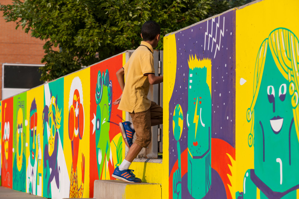 Portraits, school mural - Iván Bravo Studio | Illustration & Graphic Design