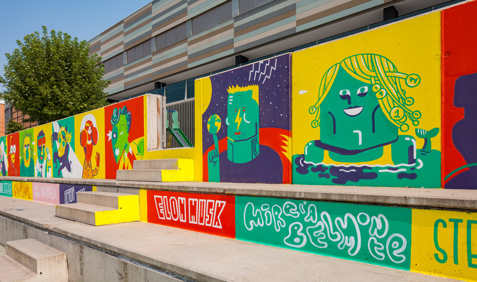 Portraits, school mural - Iván Bravo Studio | Illustration & Graphic Design