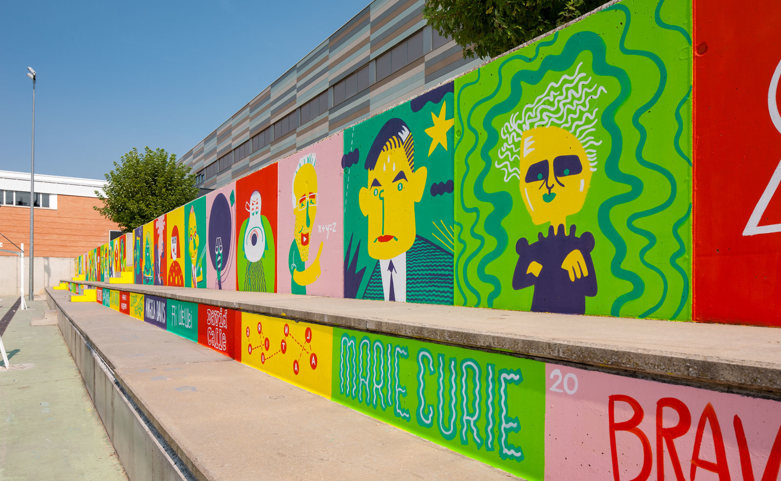 Portraits, school mural - Iván Bravo Studio | Illustration & Graphic Design