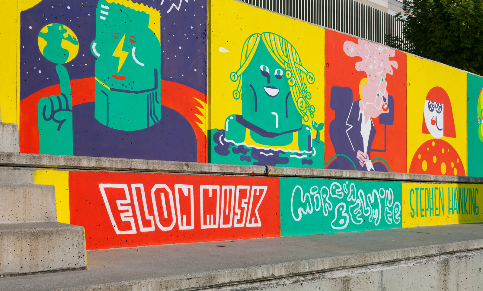 Portraits, school mural - Iván Bravo Studio | Illustration & Graphic Design