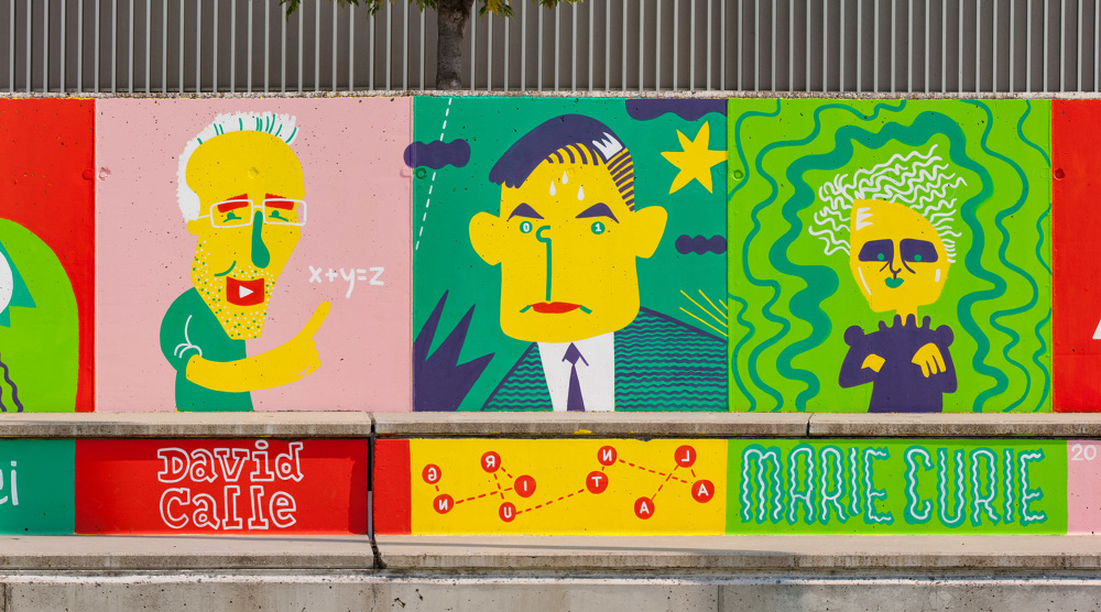 Portraits, school mural - Iván Bravo Studio | Illustration & Graphic Design