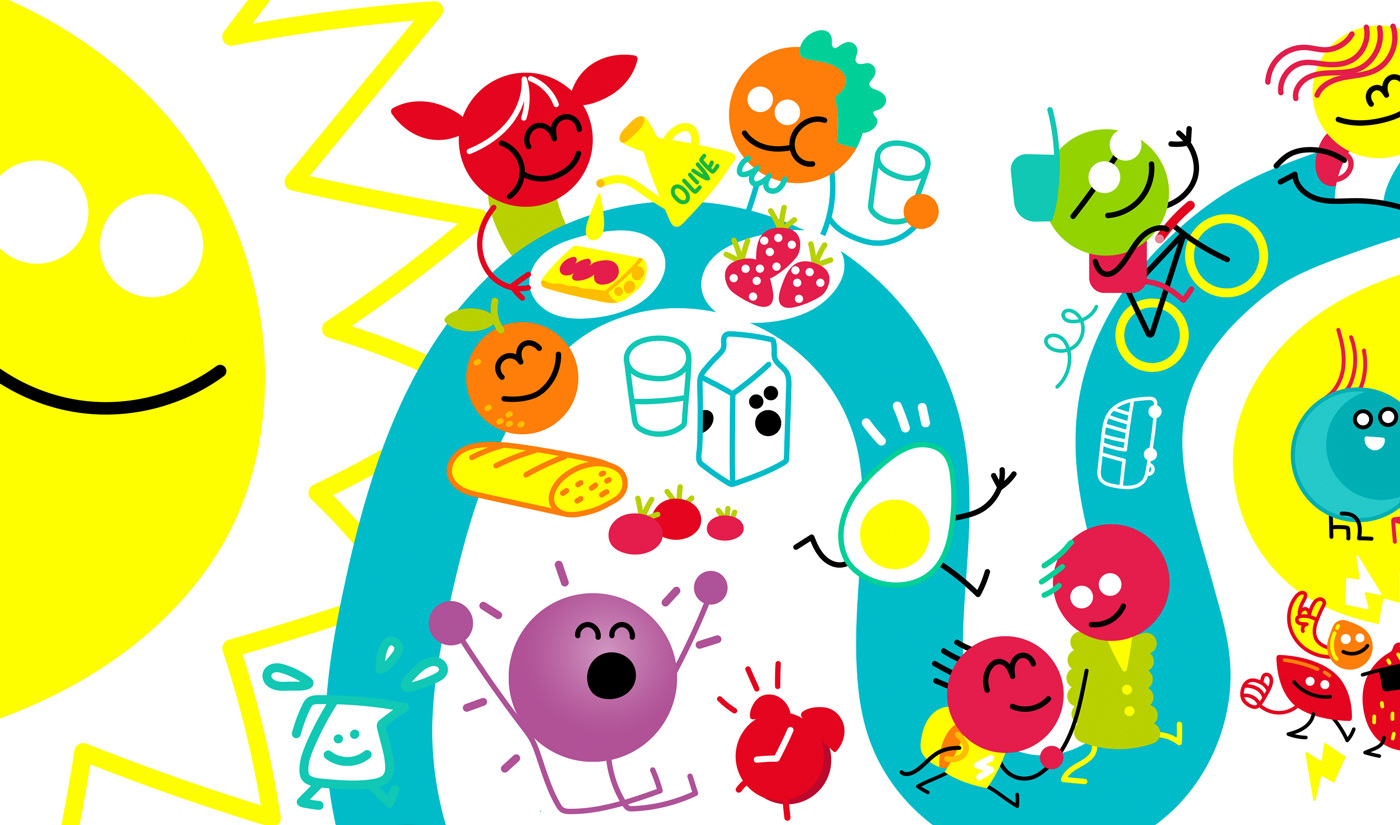 Healthy Day mural - Iván Bravo Studio | Illustration & Graphic Design