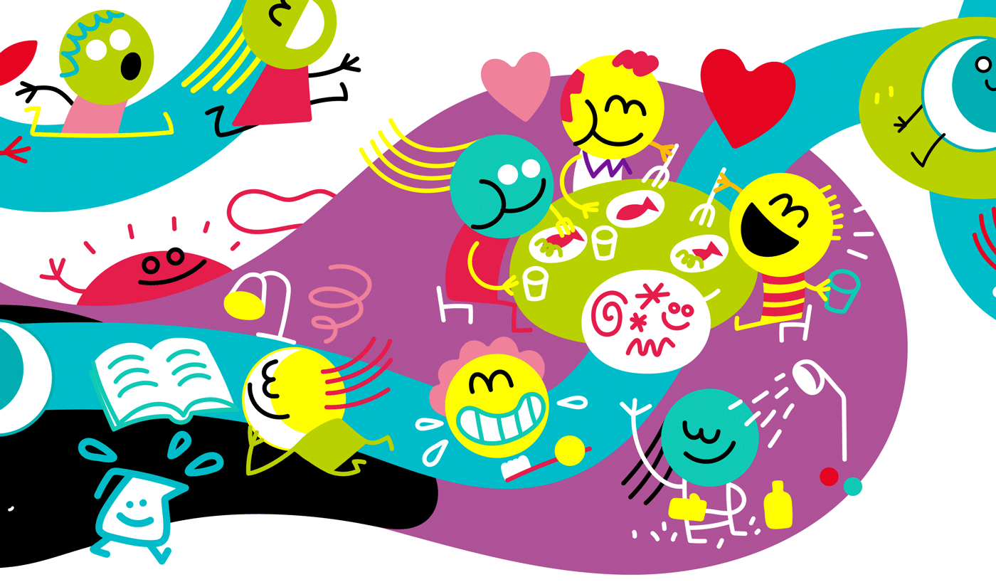 Healthy Day mural - Iván Bravo Studio | Illustration & Graphic Design