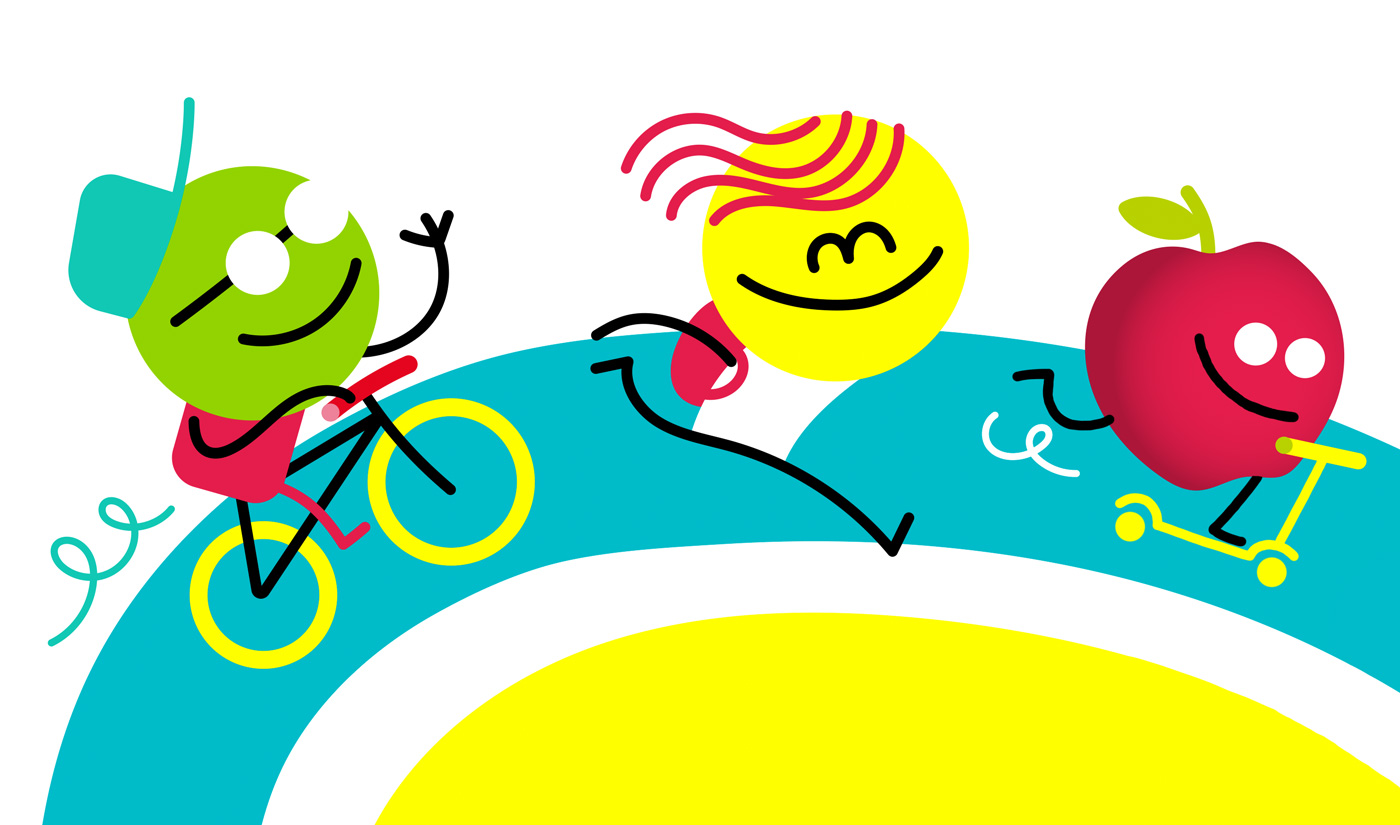 Healthy Day mural - Iván Bravo Studio | Illustration & Graphic Design