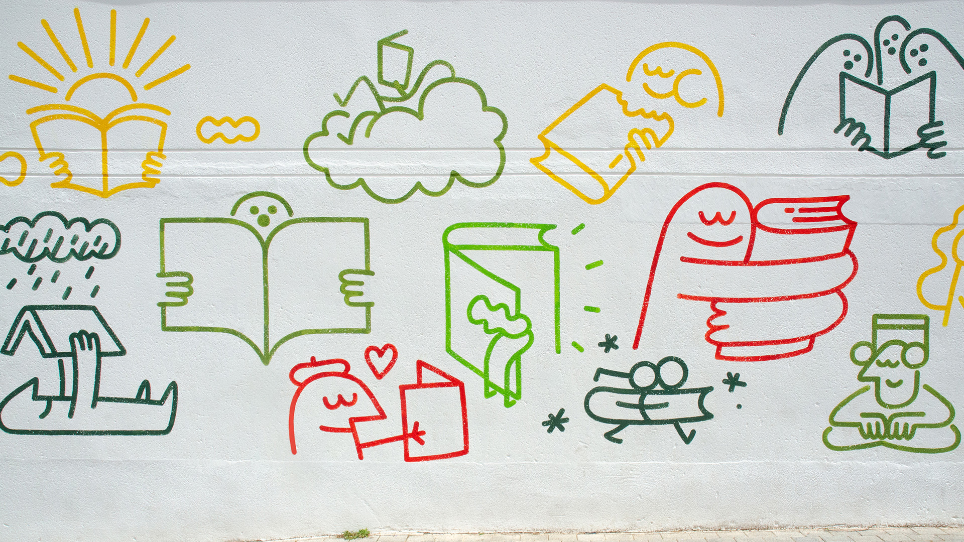Public library mural - Iván Bravo Studio | Illustration & Graphic Design