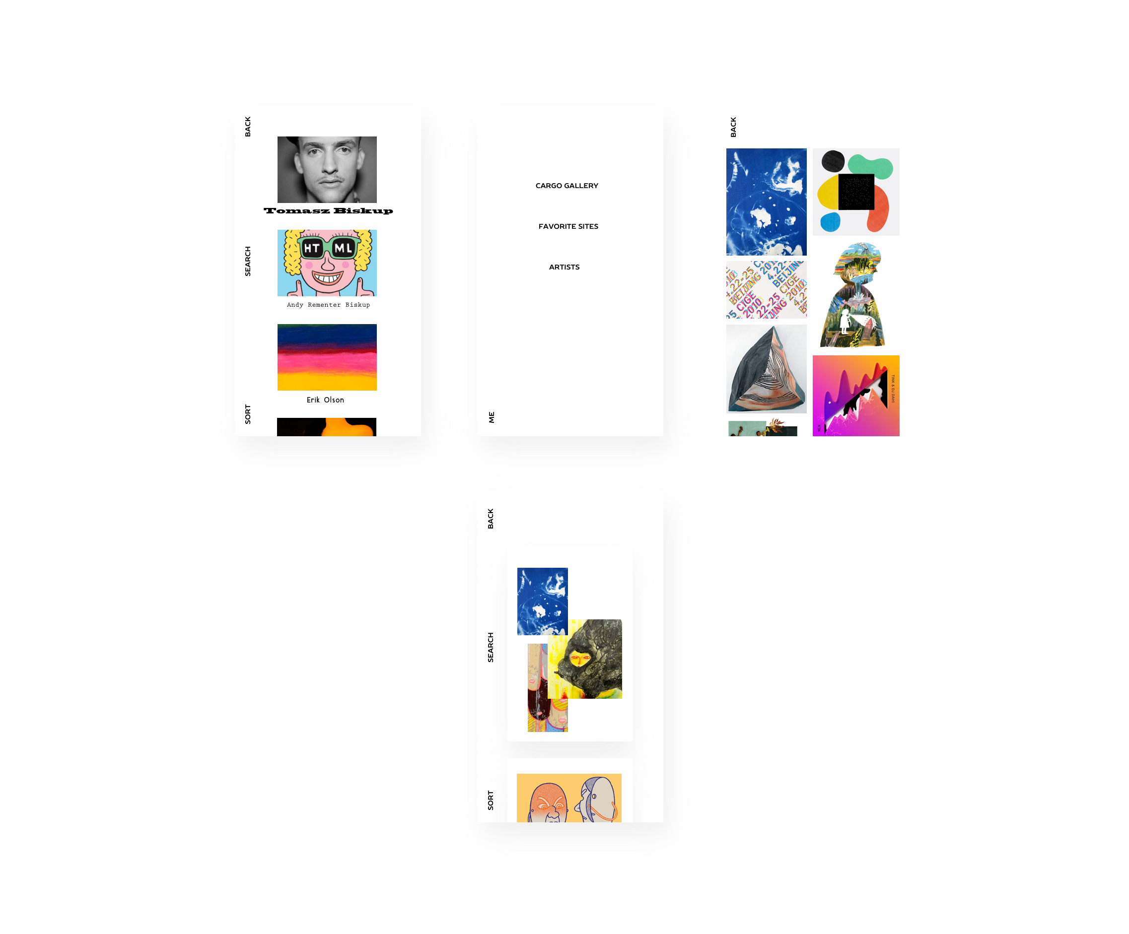 Cargocollective App Design - NotCenter