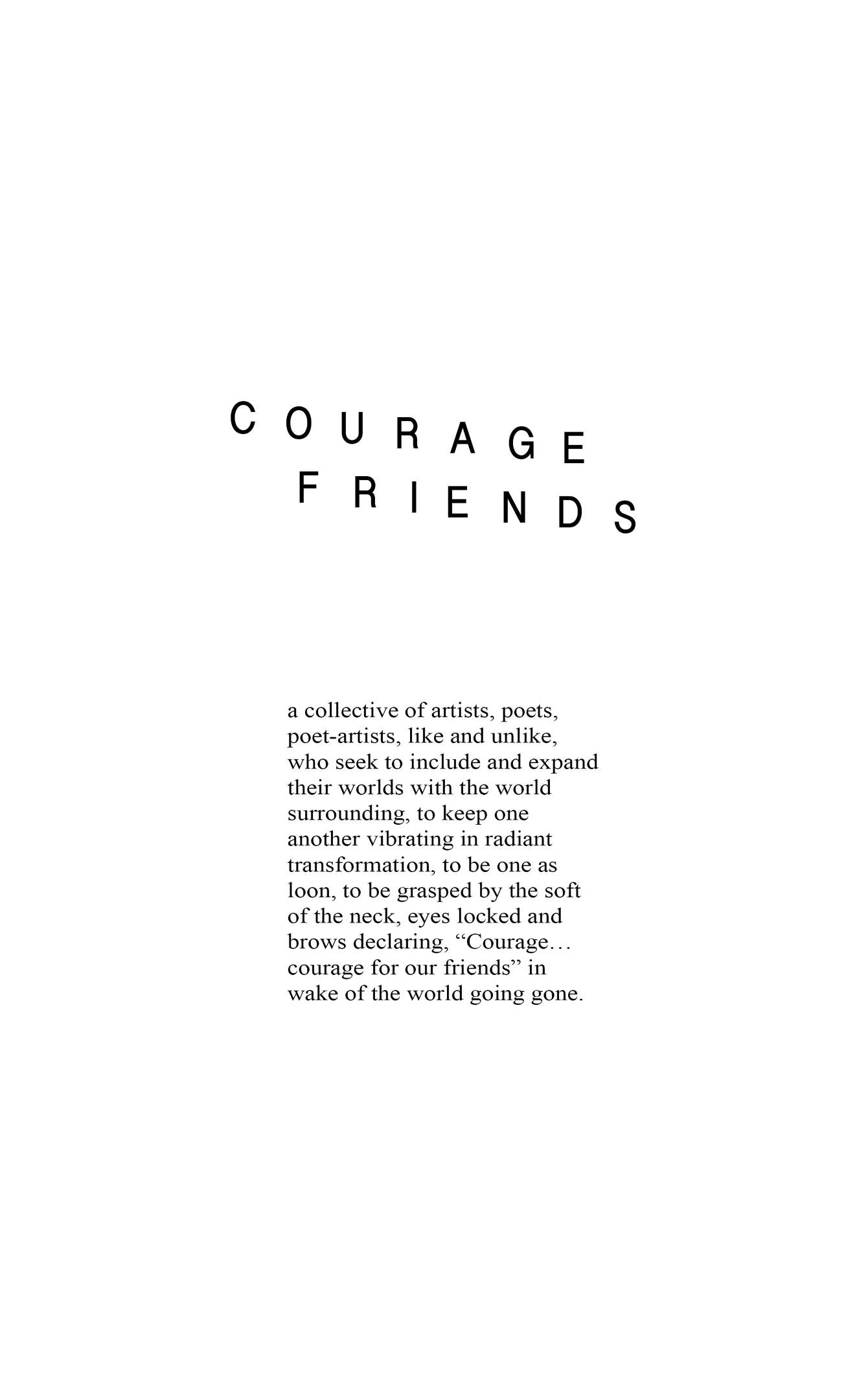 About Courage Friends - Courage Friends Poetry & Art