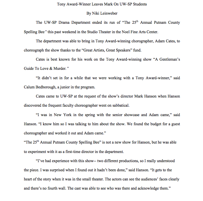 Feature Article Sample Niki Leinweber