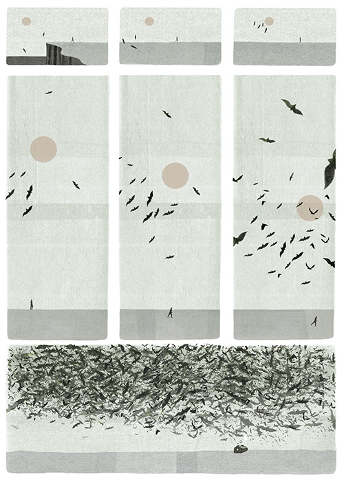 Sequential Narrative - The Birds - Rachel Pinnick Illustration