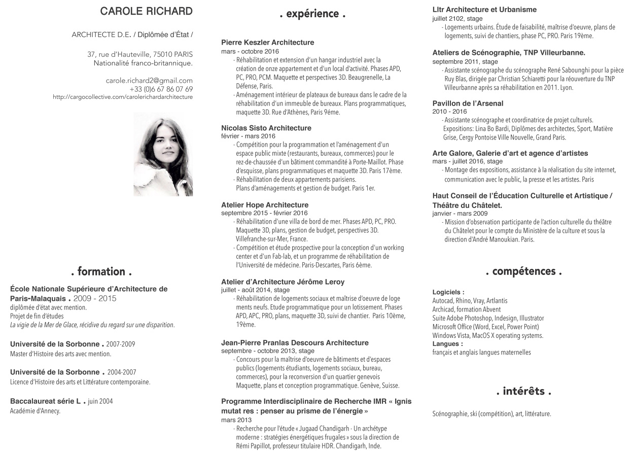 CV - CaroleRichardArchitecture